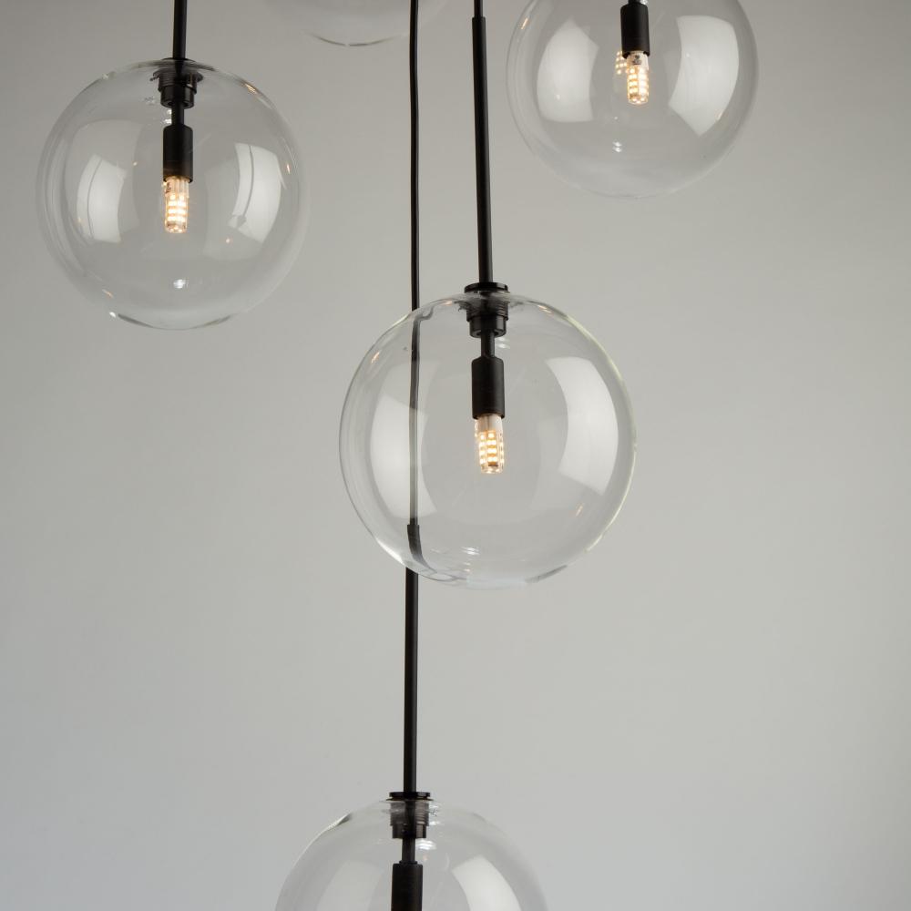Pinpoint 5 Light Pendant Black : SC13195BK | SIGNATURE LIGHTING AND FANS