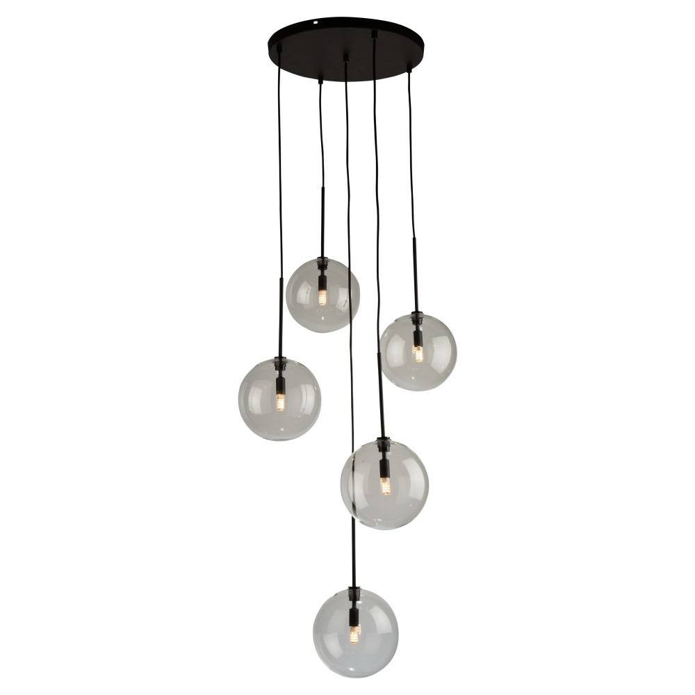 Pinpoint 5 Light Pendant Black : SC13195BK | SIGNATURE LIGHTING AND FANS